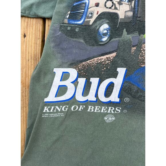 Changes | Shirts | Vintage 995 Budweiser Fish Green Shirt | Poshmark